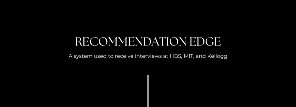 Recommendation Edge: MBA Mastery Packet