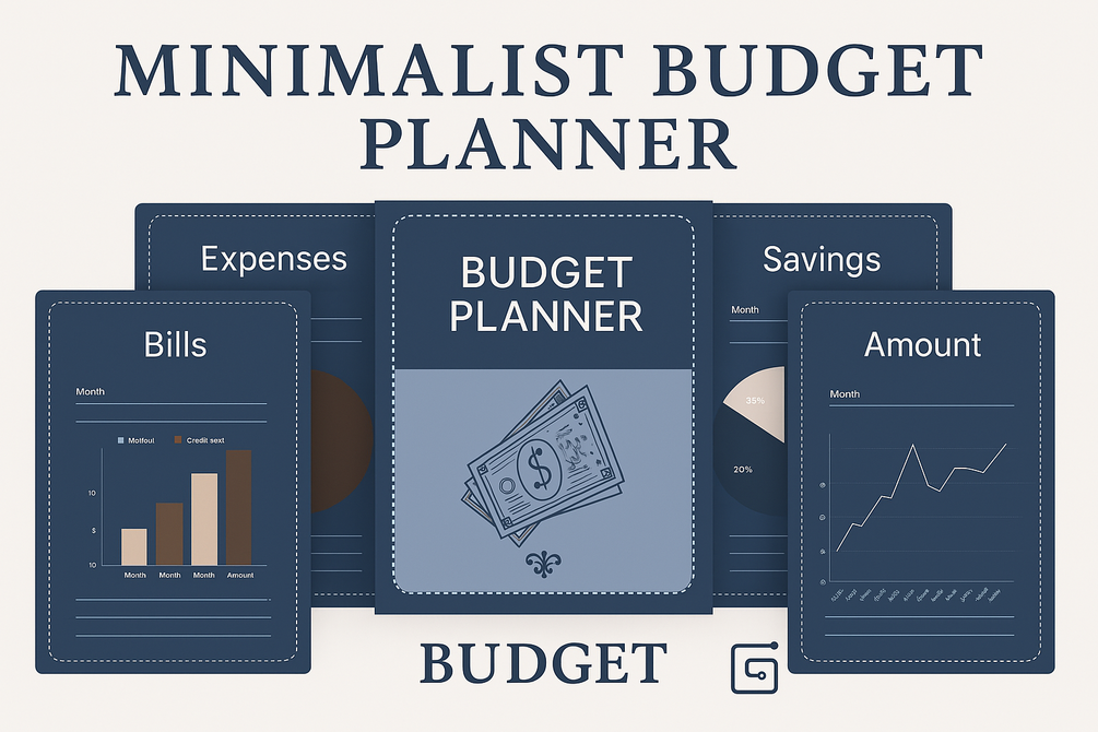 Minimalist Monthly Budget Planner (Printable PDF)