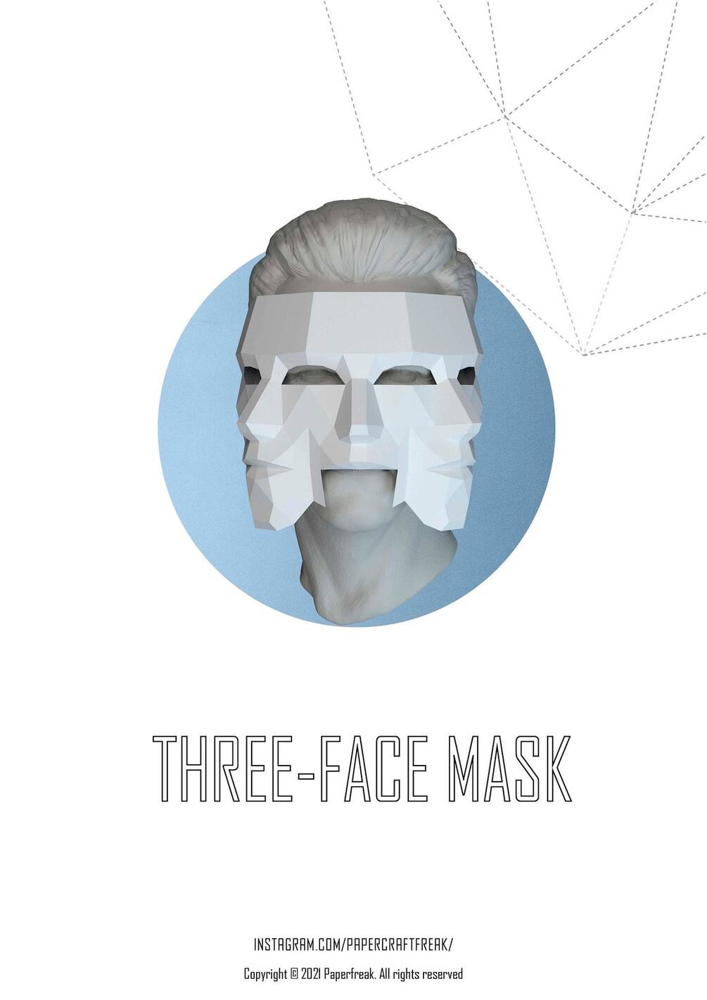 Papercraft 3D TREE FACE MASK Halloween pepakura carnival