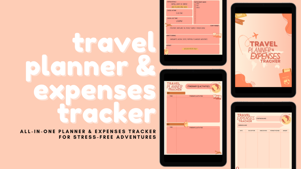 DIGITIAL TRAVEL PLANNER | All-in-One Planner & Expenses Tracker for ...