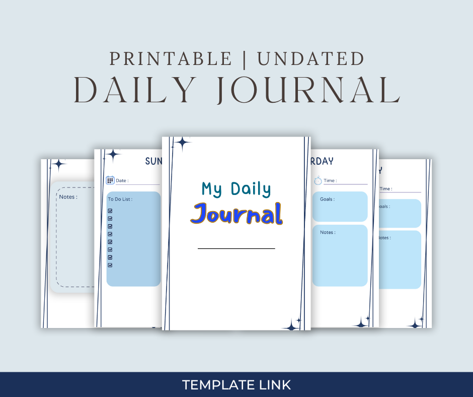 KaviPrintables - My daily Journal