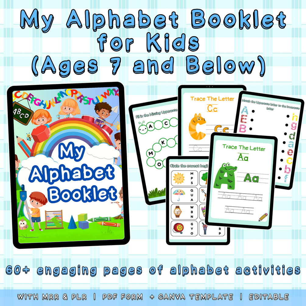 M&M DIGITALS | My Alphabet Booklet for Kids (Ages 7 and Below)