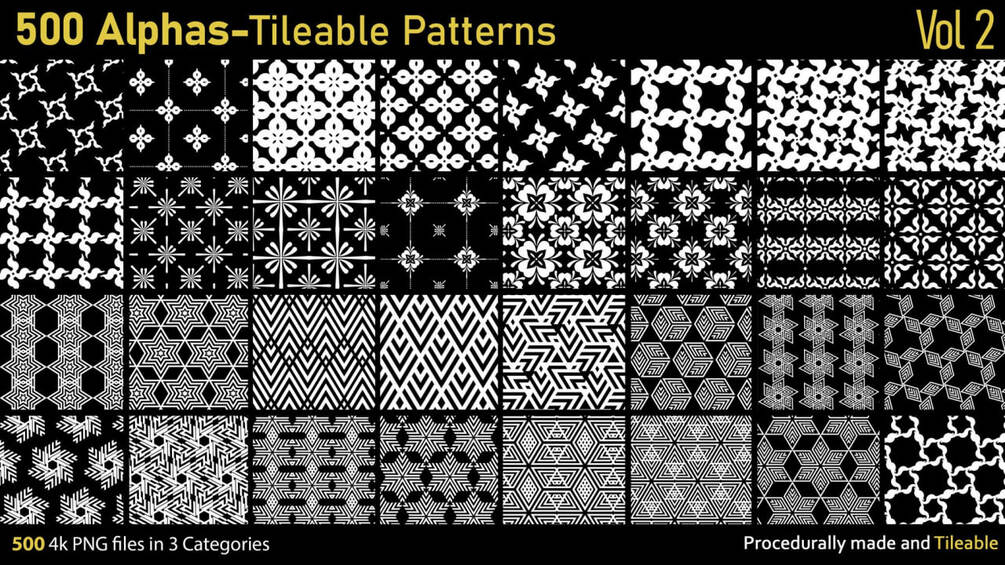 500 Alphas-Tileable Patterns vol. 2