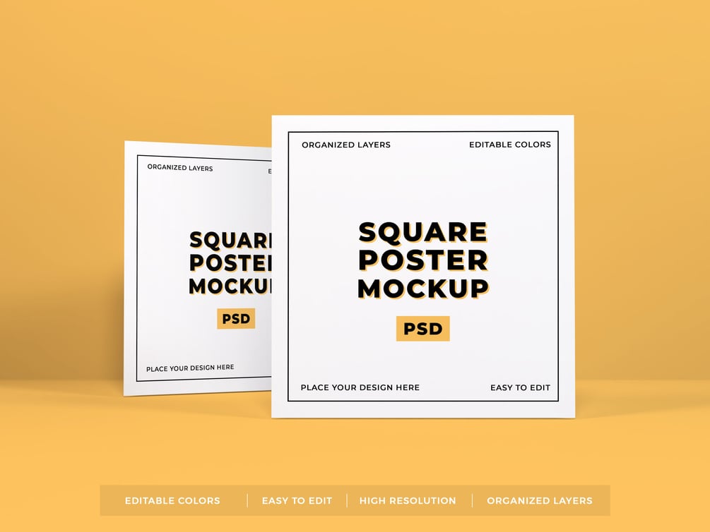 Square Poster Mockup Vol 9