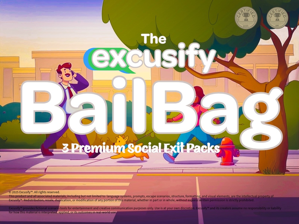 Escusify Premium Social Exit Pack -- TheBailBag