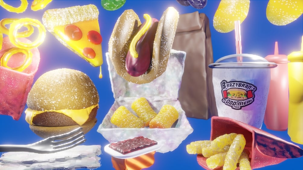Fast Food Meals Blender Scene