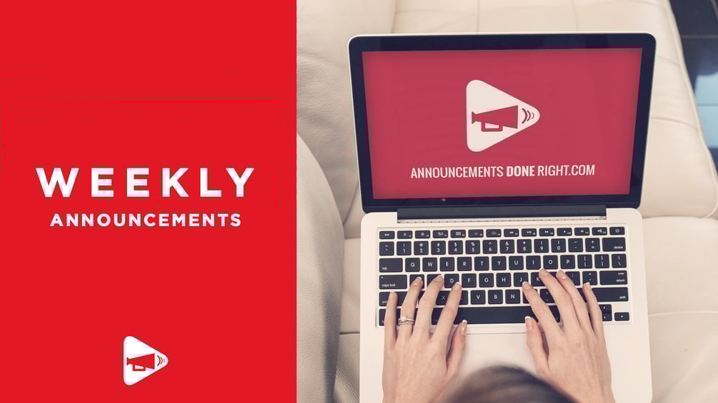 Weekly Announcements