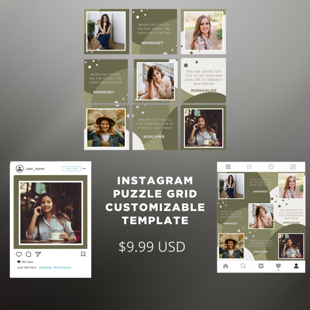 Instagram puzzle grid customizable template (copy)