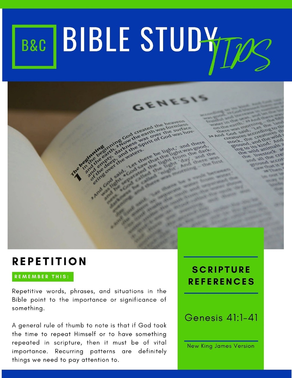 Bible Study Tips: Repetition