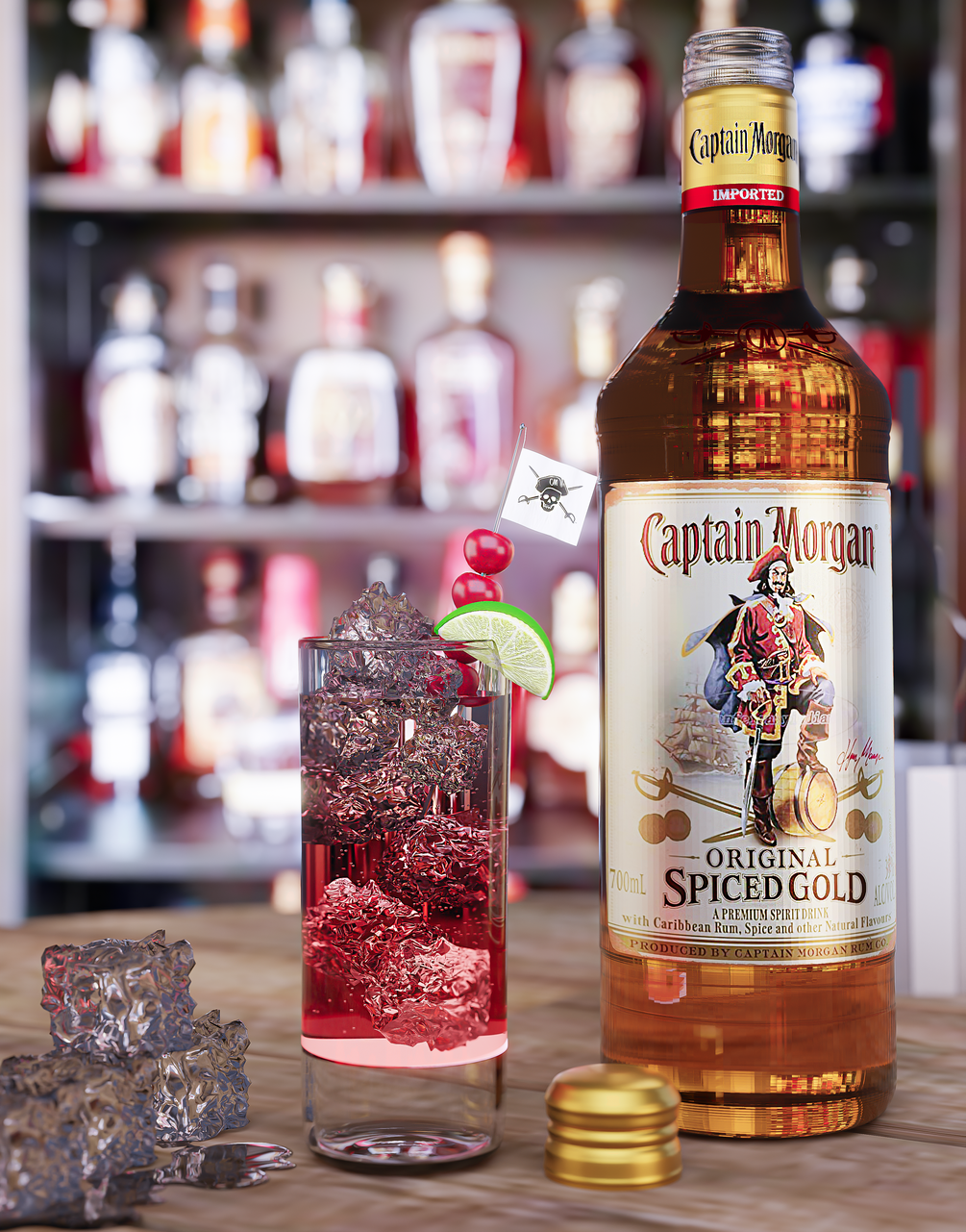 [Captain Morgan Spiced Gold and Drink]