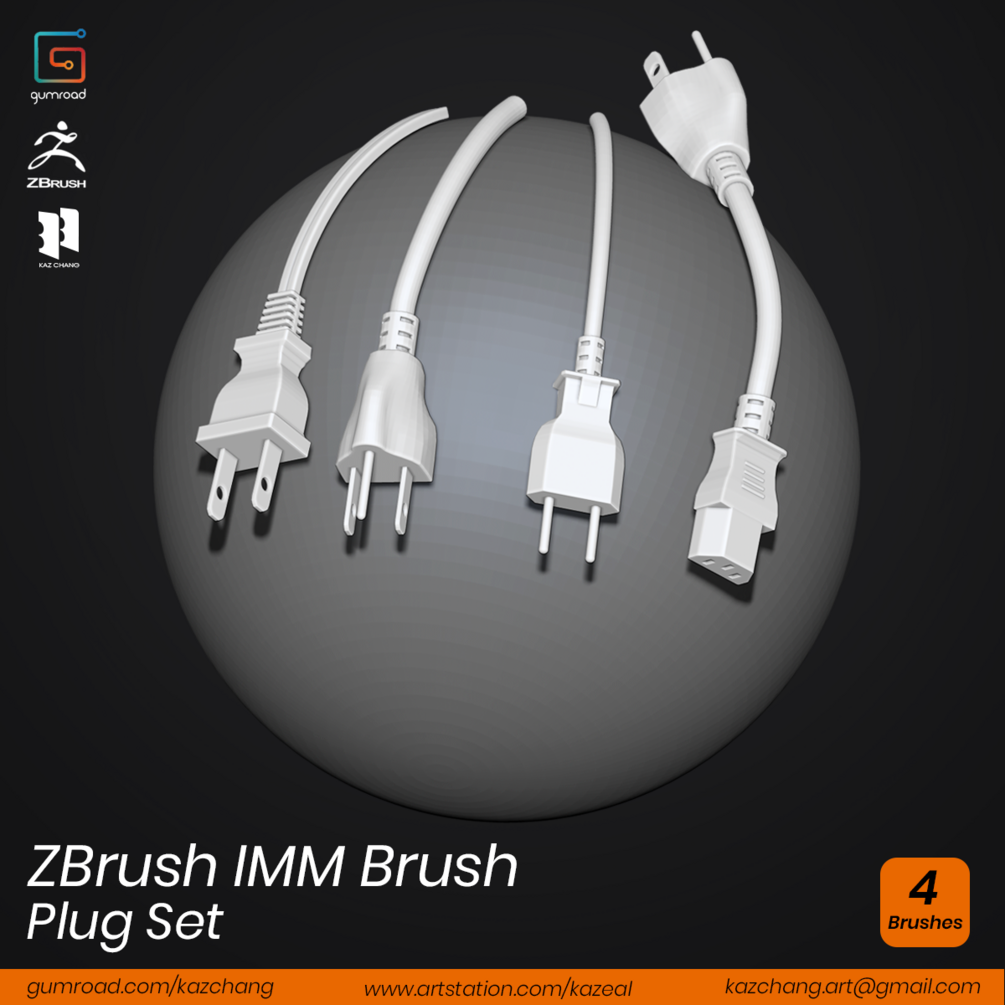 Zbrush Plug Set IMM Brush