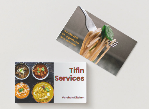 Business card Template for Tiffin Services