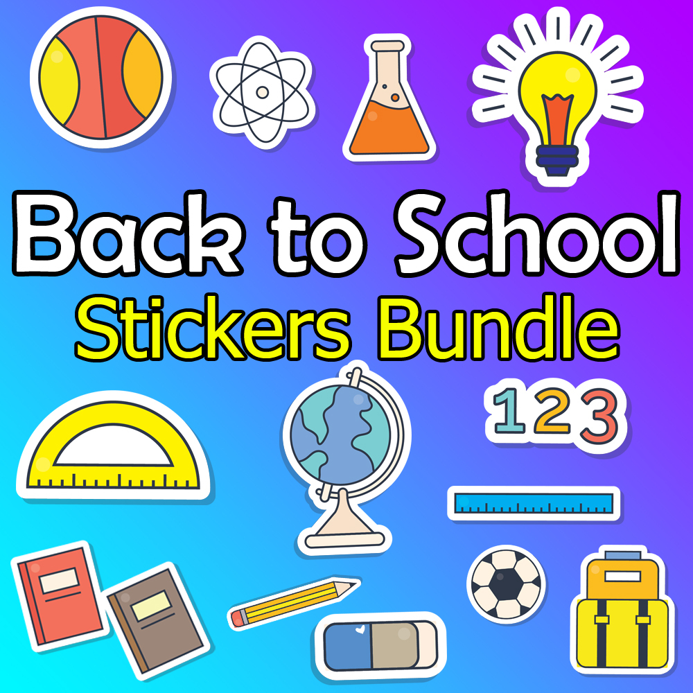 Beautiful Back to School Stickers Pack