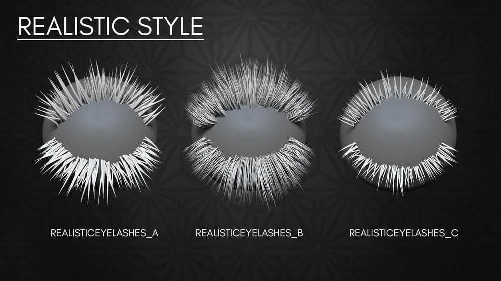 Eyelashes – ZBrush Fast & Stylized lashes IMM Brush for Characters ...