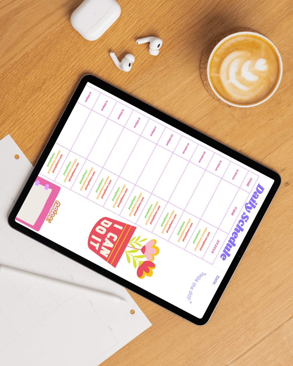 Daily Schedule Digital Template