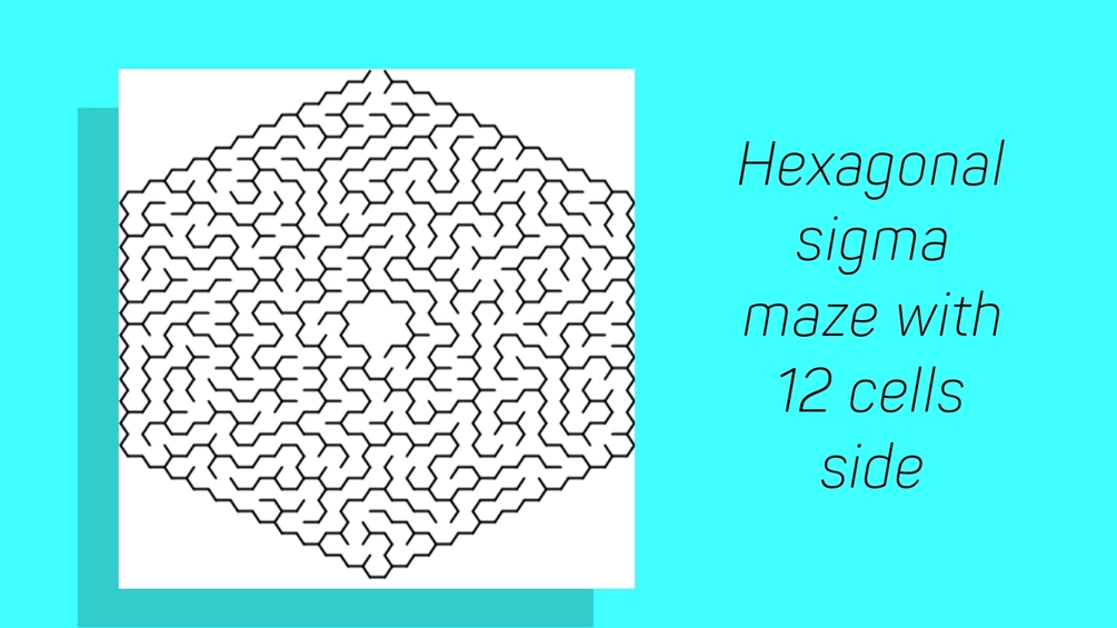 💯 FREE Printable Hexagonal sigma maze with 12 cells side!