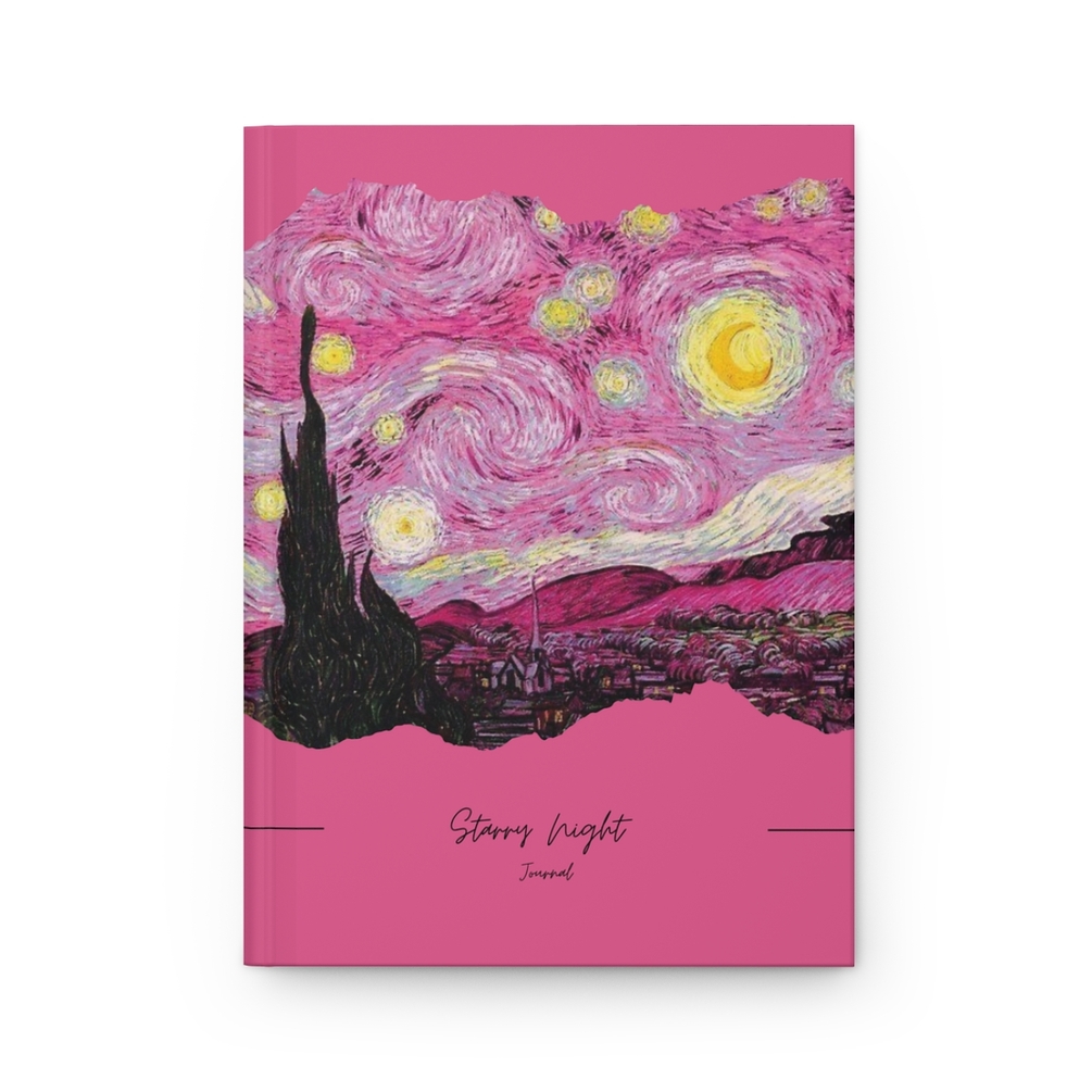 Cream torn paper Starry Night Journal