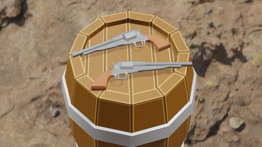 low poly revolver
