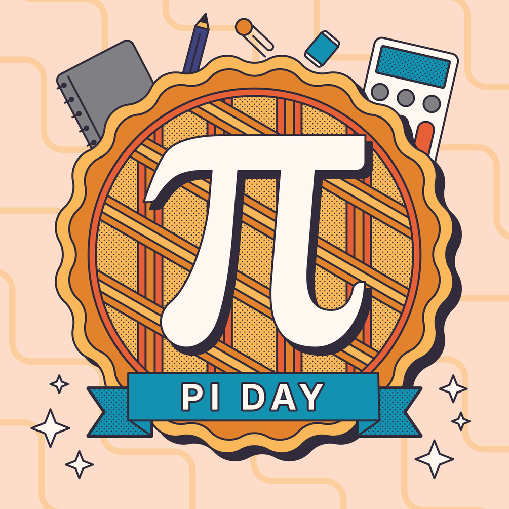 📏🥧 Pi Day Vector Illustration – Fun & Nerdy Math Design