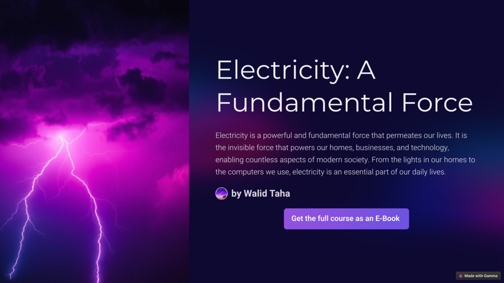 Electricity: A Fundamental Force