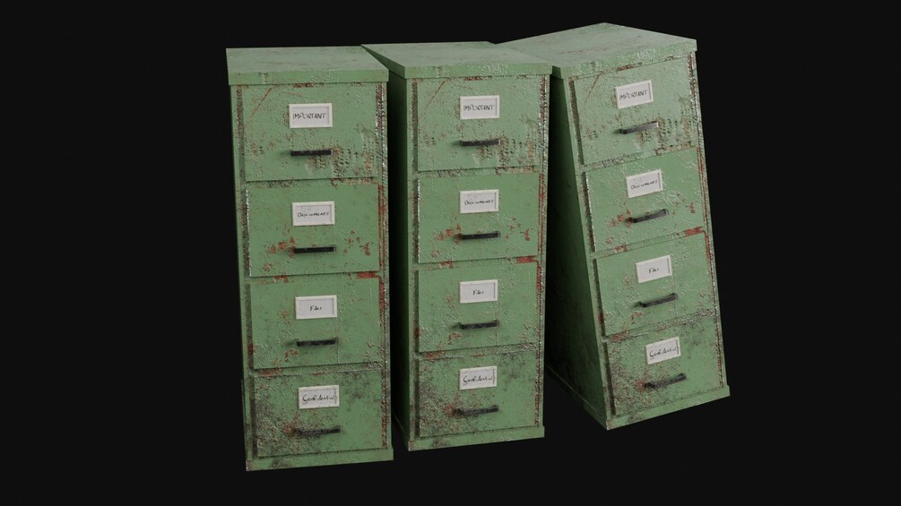 Old Rusty File Cabinets | 3D model