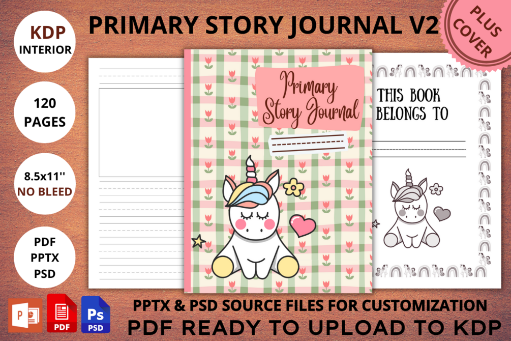 Primary Story Journal V2 - KDP interior + Cover