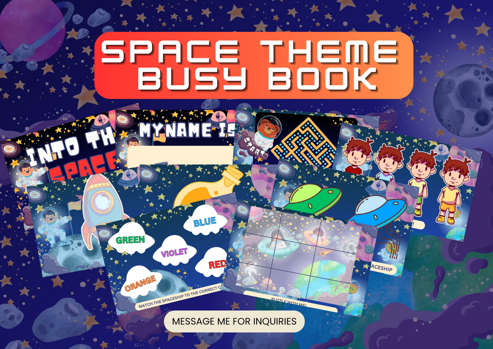 Space Theme Busy Book for Kids: Into The Space (Kreative Quackers)