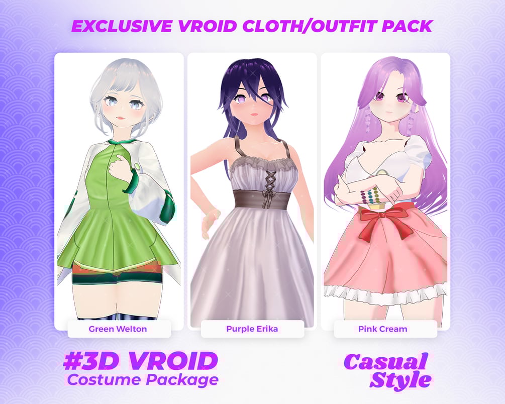 Trendy Casual VRoid Outfits for Virtual Fashionistas - VRoid Clothing ...