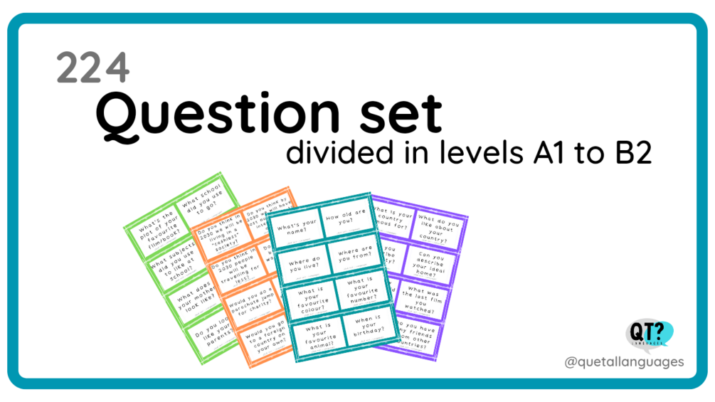 224 Speaking cards - divided in levels A1 to B2