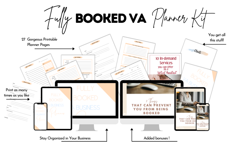 Fully Booked Virtual Assistant Planner ToolKit