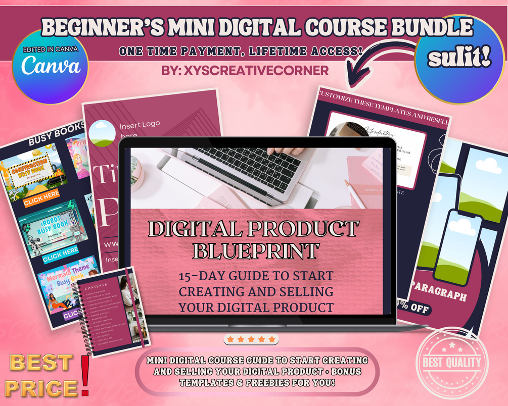 BEGINNER'S MINI DIGITAL COURSE BUNDLE (Cheapest in the Market with MRR + FREEBIES!!!)