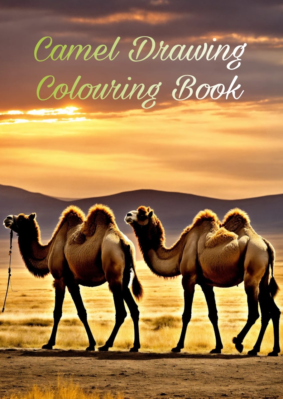 Camel Drawing Colouring Book