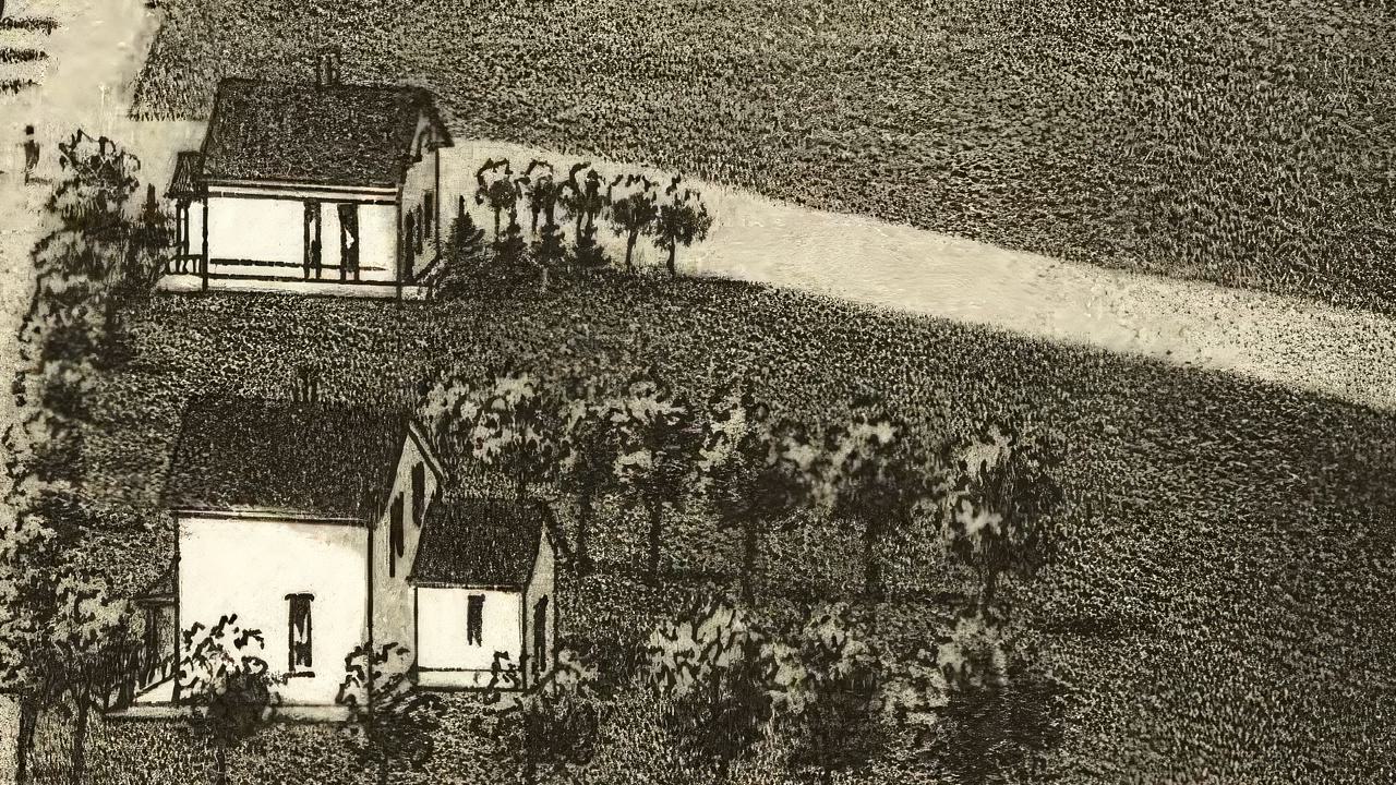 Bird's eye view of Watertown, Dak. county-seat of Codington Co. 1883 ...