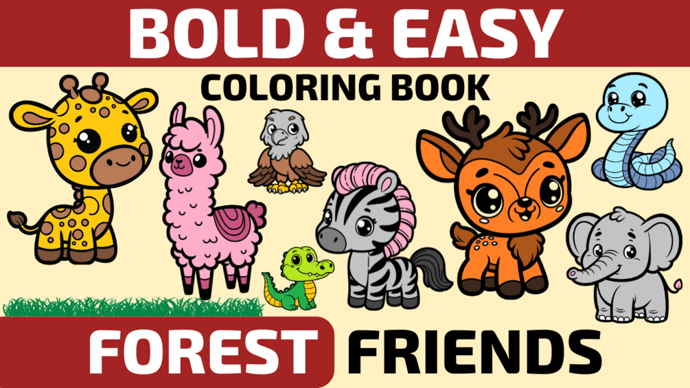 Bold & Easy Coloring Book: Forest Friends
