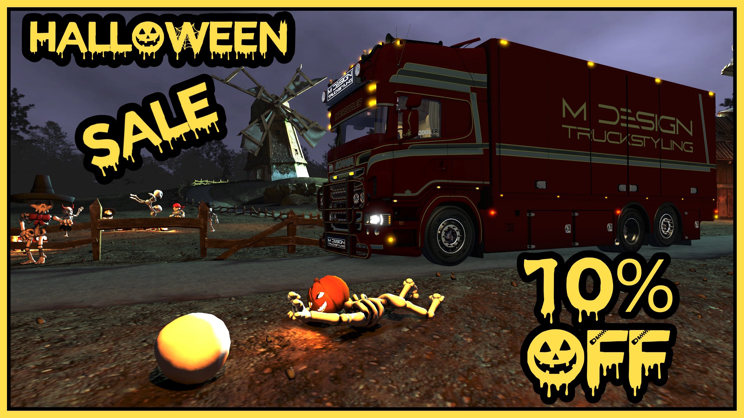 ETS2 - HALLOWEEN DISCOUNTS + NEW MOD - M DESIGN TRUCKSTYLING - marcoG60
