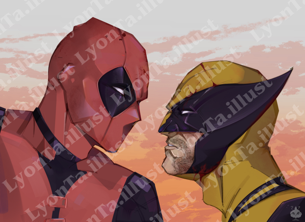 Colored Deadpool & Wolverine Wallpaper HD