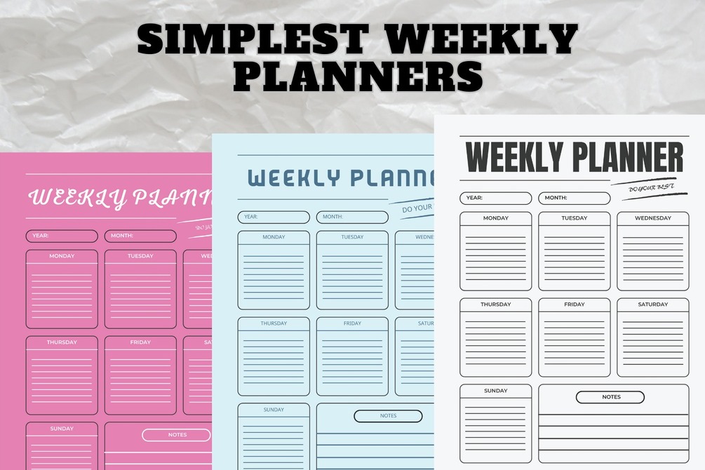 best simplest weekly planner freebie 16,free weekly planners