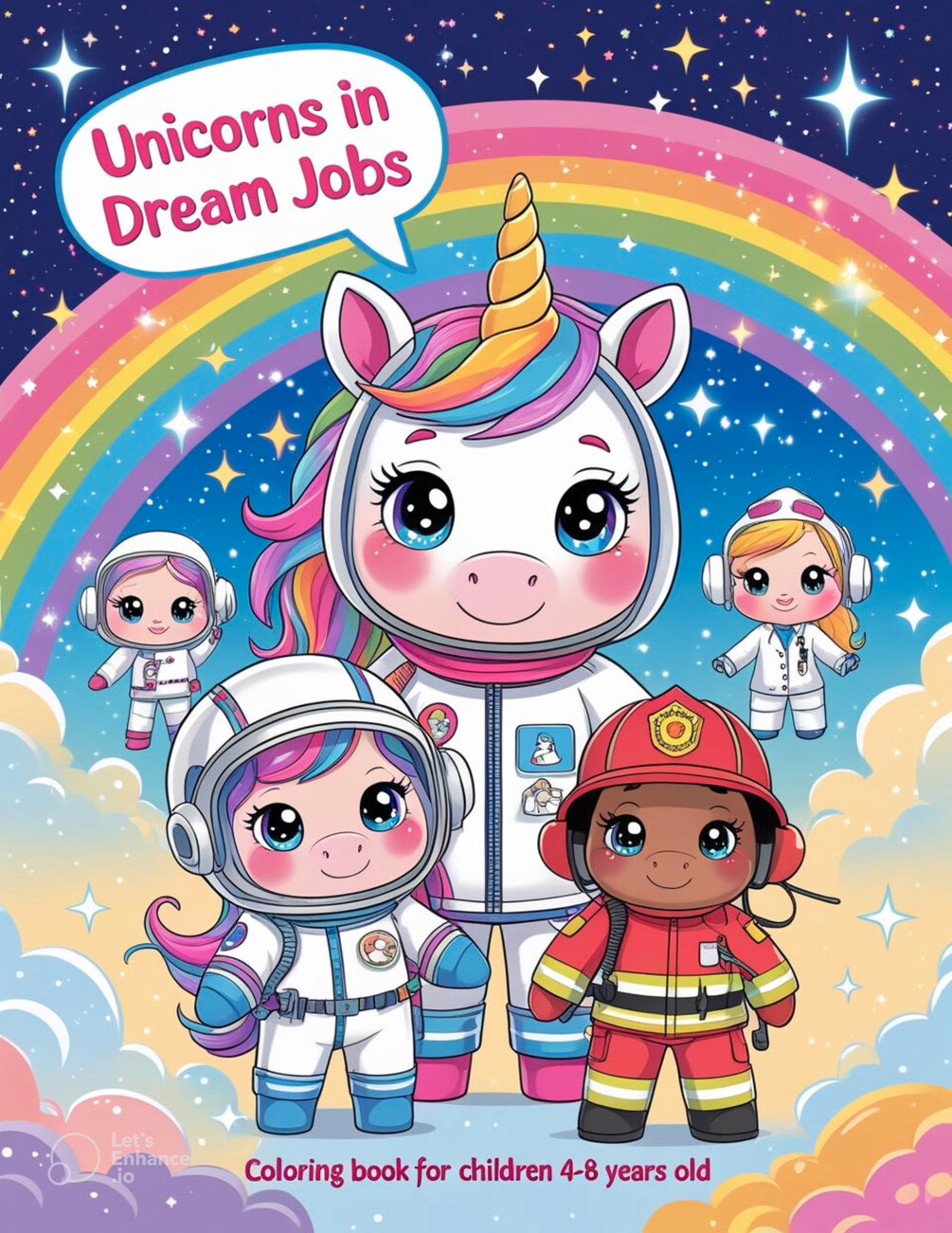 Unicorns at Work – Free Mini Coloring Book (Ages 4–8)
