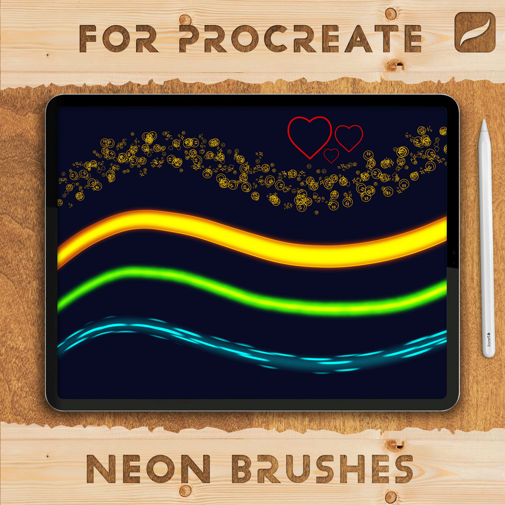 Free Neon Brushes for Procreate