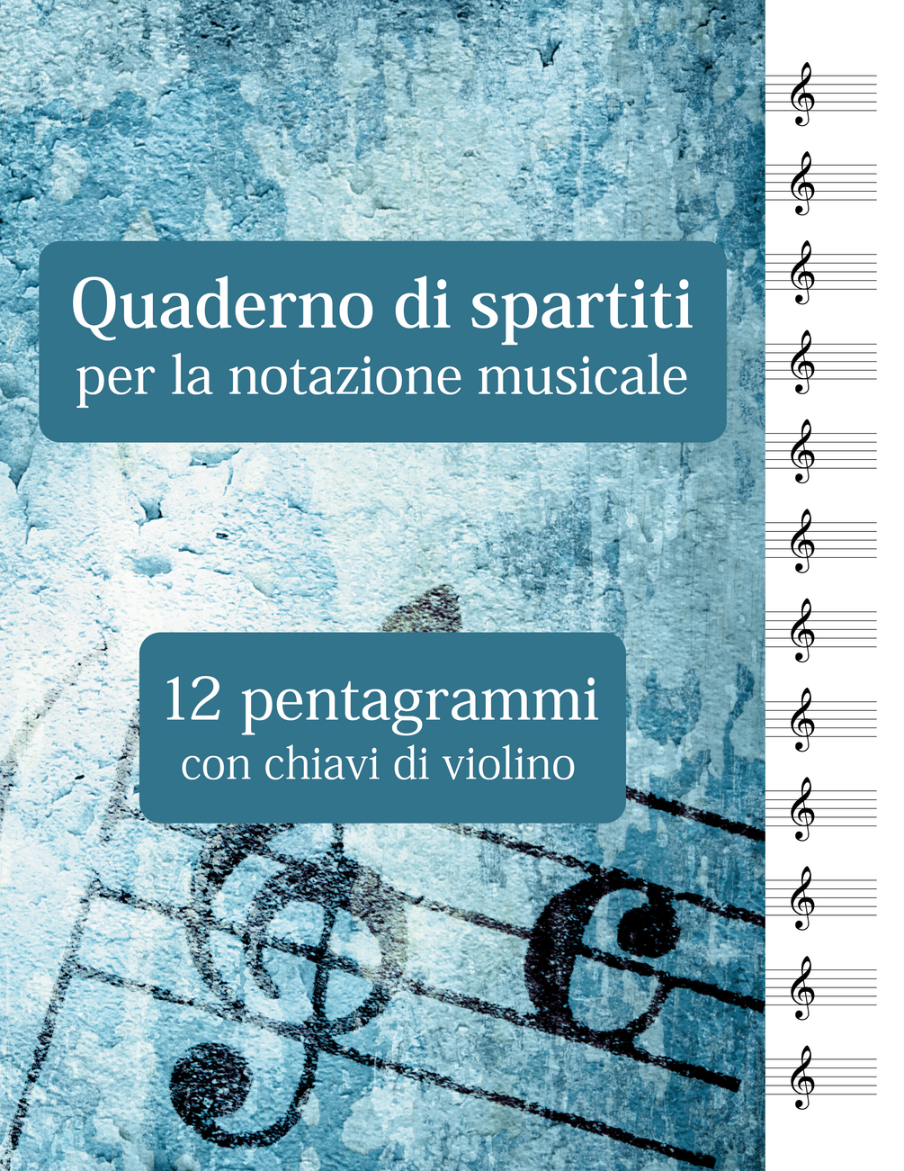 Quaderno di spartiti per la notazione musicale - 12 pentagrammi con ...