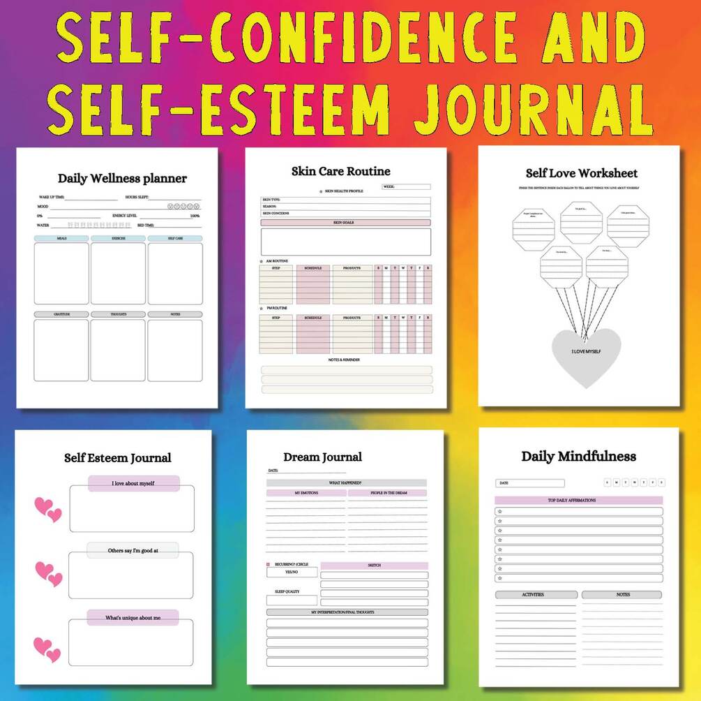 Self-Confidence & Self-Esteem journal,building self-belief, fostering ...