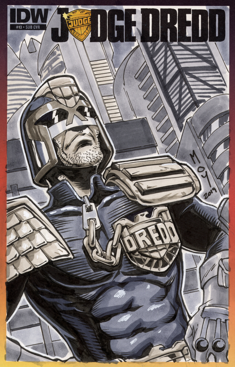 Original Art: Judge Dredd Sketchcover