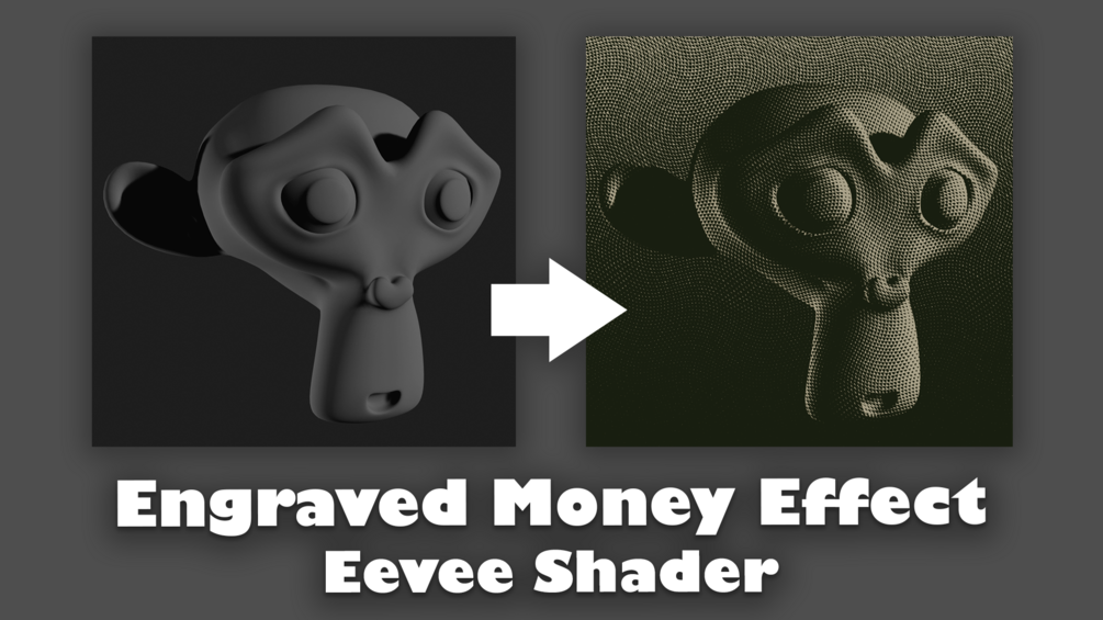 Engraved Money Effect - Blender Eevee Shader