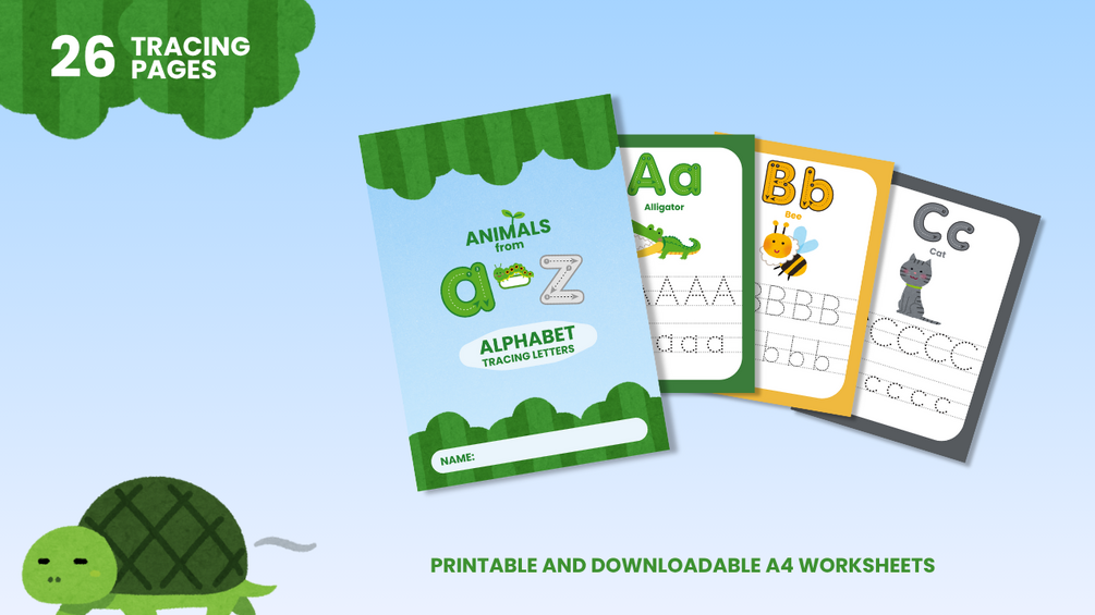 Alphabet Tracing Letter: Animals from A-Z