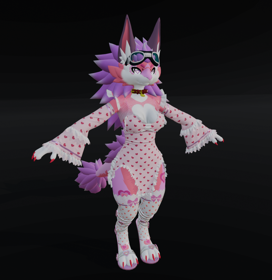 Valentine’s Day Dress For Novabeast 1.2 & KFN | VRChat Clothing