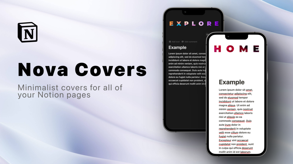 Nova Covers - Minimal Cover Pack for Notion Pages