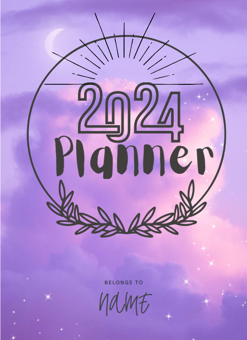 Monthly Planner Cotton Candy Cloud
