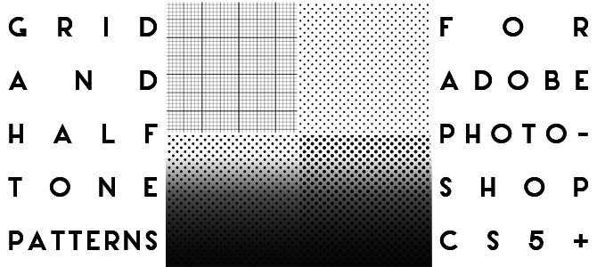 Grid And Halftone Patterns for Photoshop