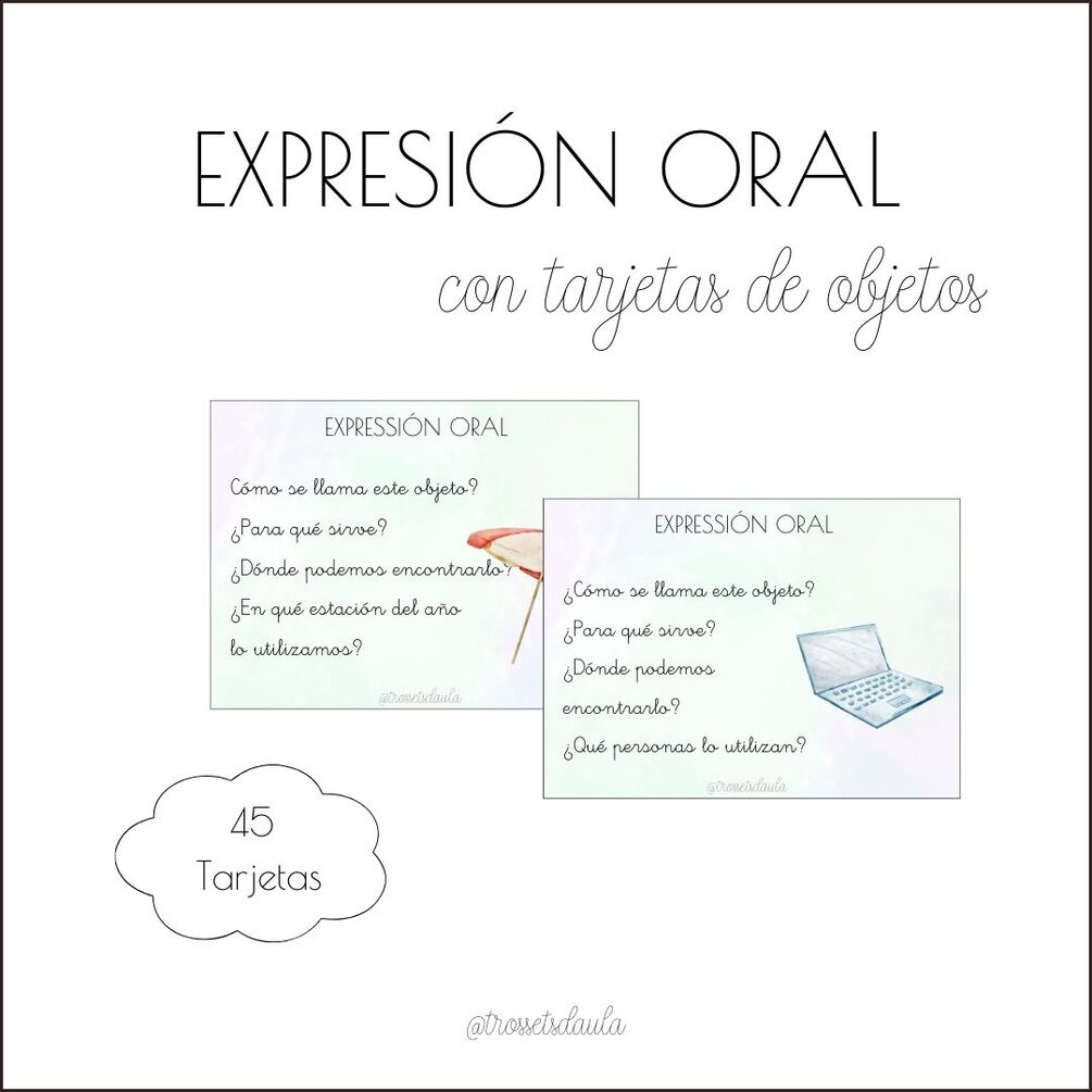 PREGUNTAS DE EXPRESIÓN ORAL RELACIONADAS CON OBJETOS