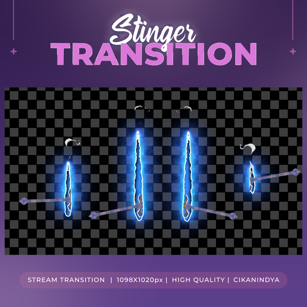 Mystic Lance Transition | Glowing Blue Spear Effect | Smooth Stream Overlay